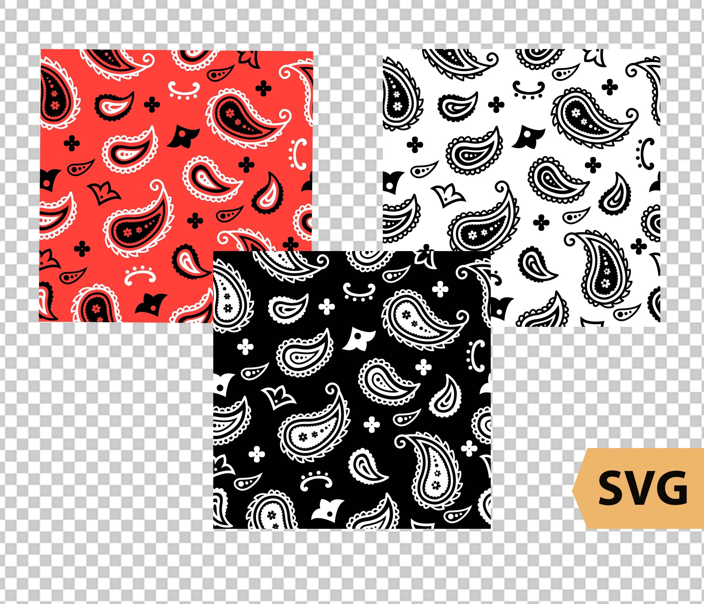 Seamless Bandana Pattern Svg Png Jpg Bandana Texture - Etsy