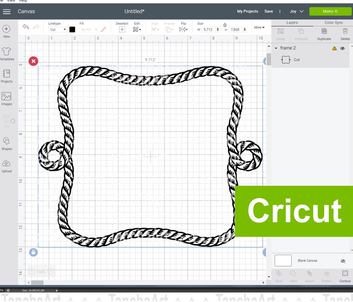 Rope Frame Border SVG Rope Clip Art Printable Cowboy Western - Etsy