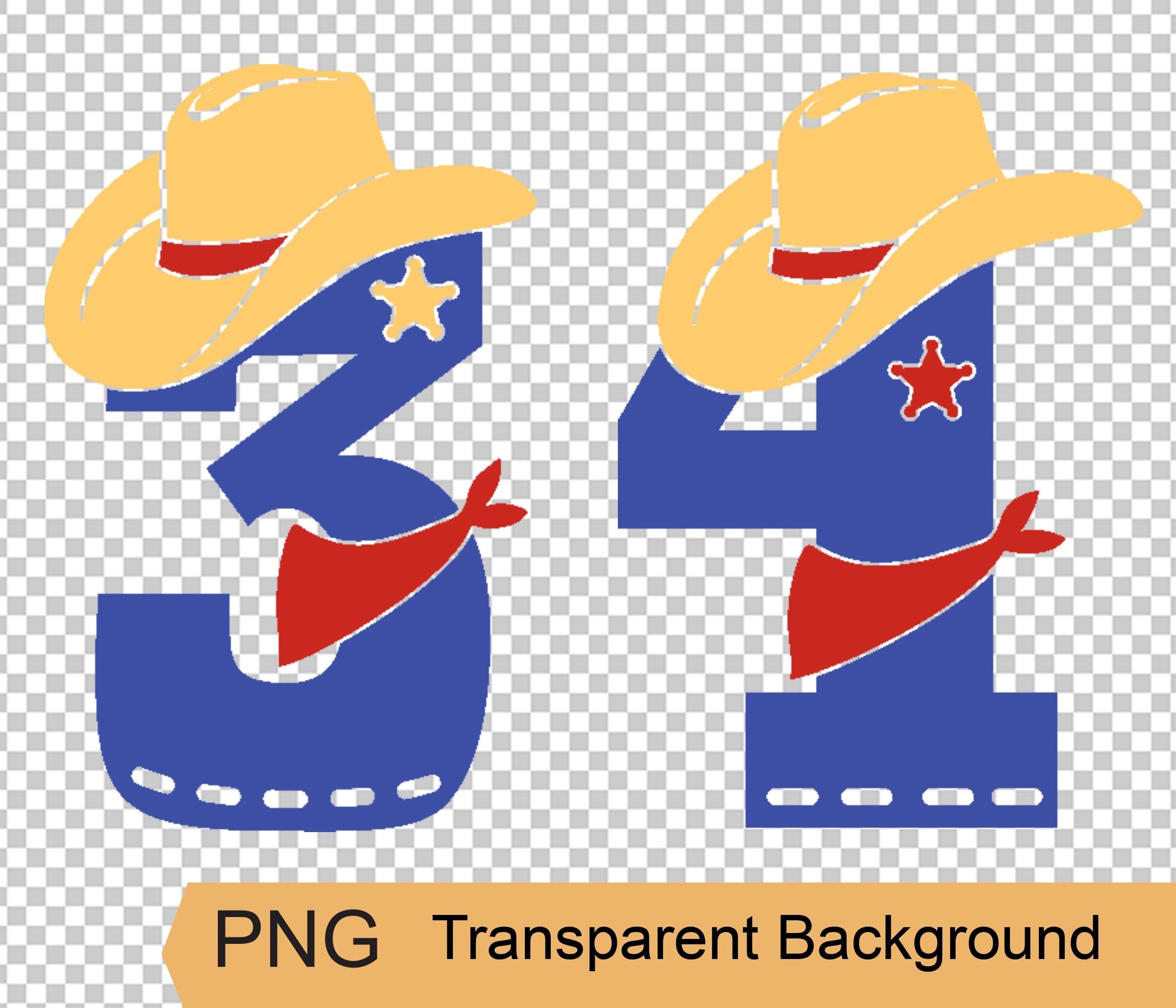 Cowboy Numbers SVG: Wild West Birthday Clipart (digital Download) - Etsy