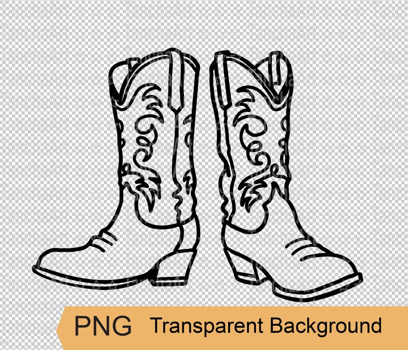 Botas de vaquero SVG Rodeo PNG JPG botas occidentales Cut | Etsy