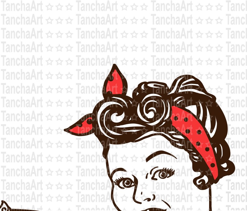Retro Woman Chef Pin up Woman With Plate Sweet Cake SVG - Etsy
