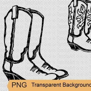 Cowboy Boots SVG Western Boots Printable File Cut File PNG Wild West ...