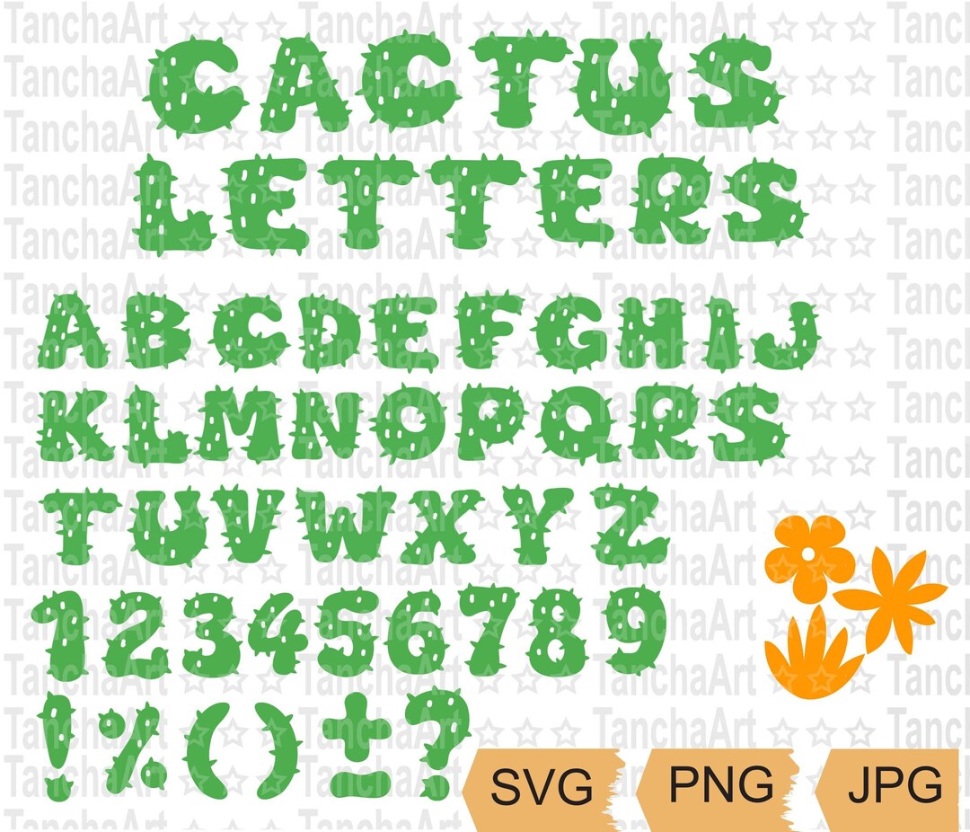 Letras de cactus svg Archivo de corte Alfabeto de cactus - Etsy México