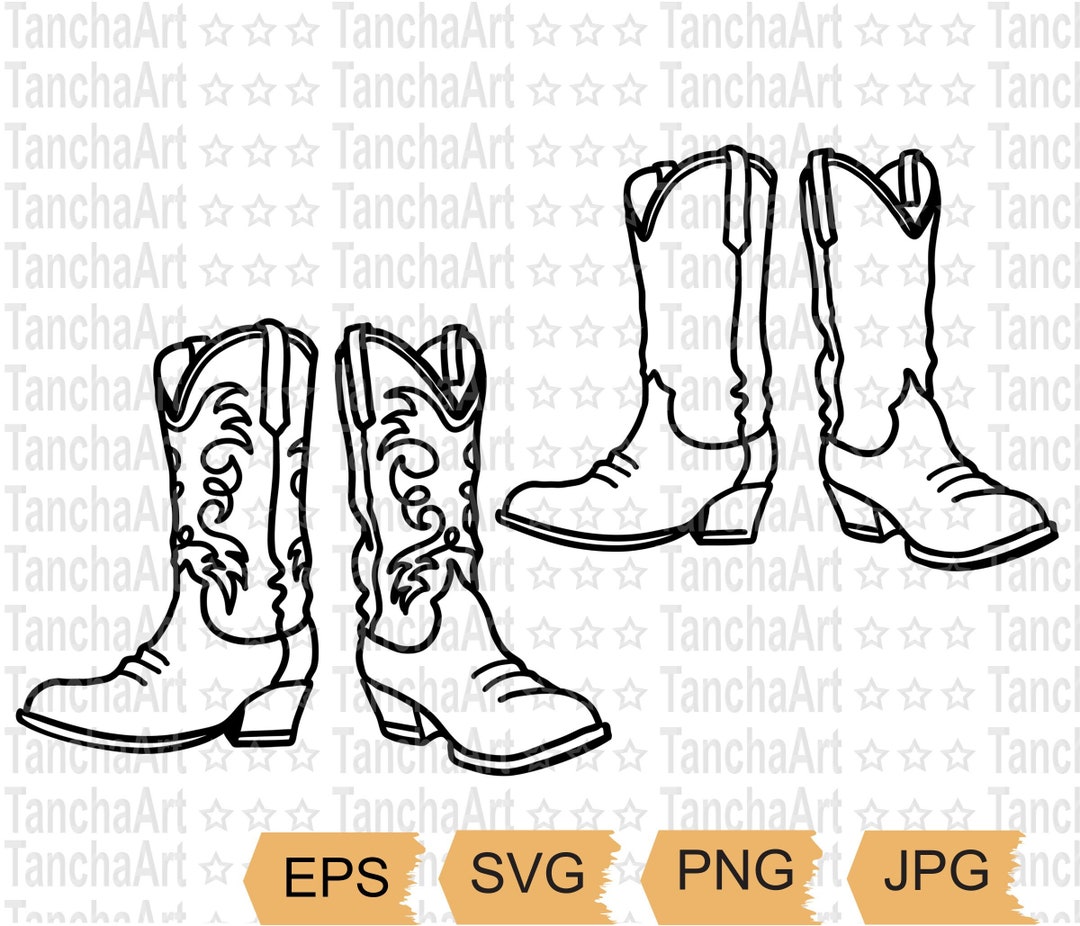Botas vaqueras SVG PNG Rodeo svg Western svg Cut file Wild - Etsy España