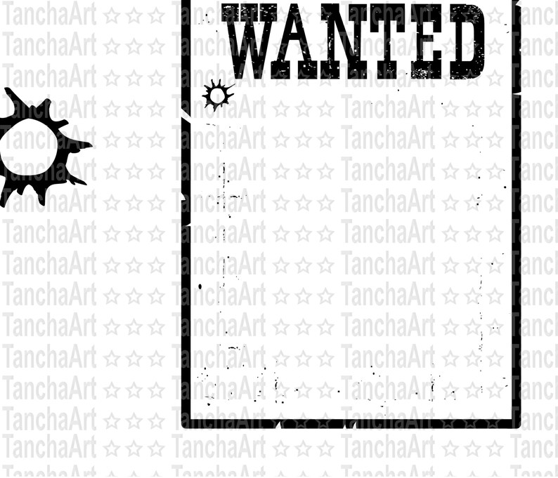 Wanted poster SVG Wanted frame for portrait Bundle Wanted | Etsy
