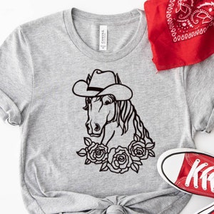 Horse Head Svg, Horse Cowgirl Svg, Horse Cowboy Hat Flowers Decor Svg ...