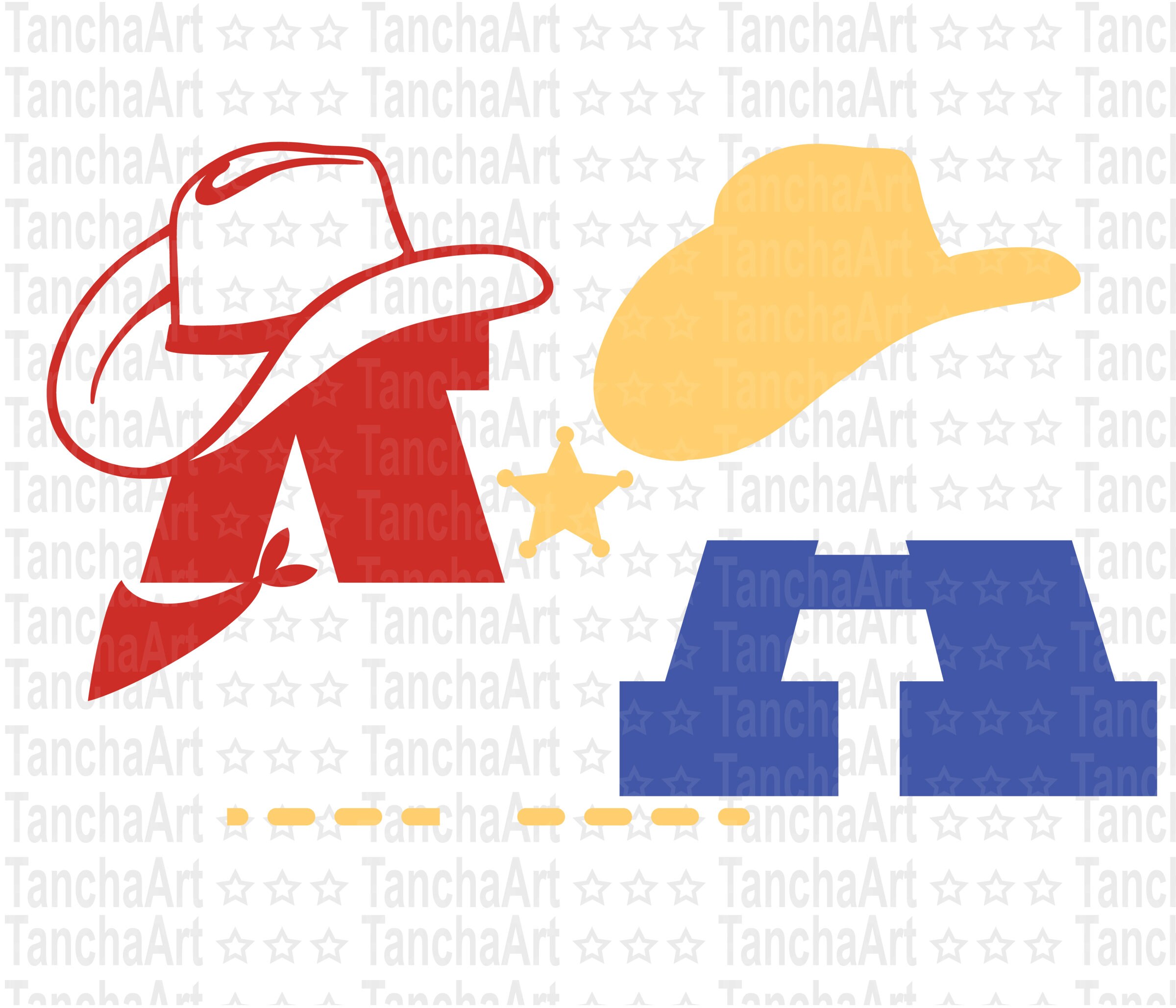 Cowboy Alphabet SVG Cowboy Letters SVG Western Digital | Etsy Ireland