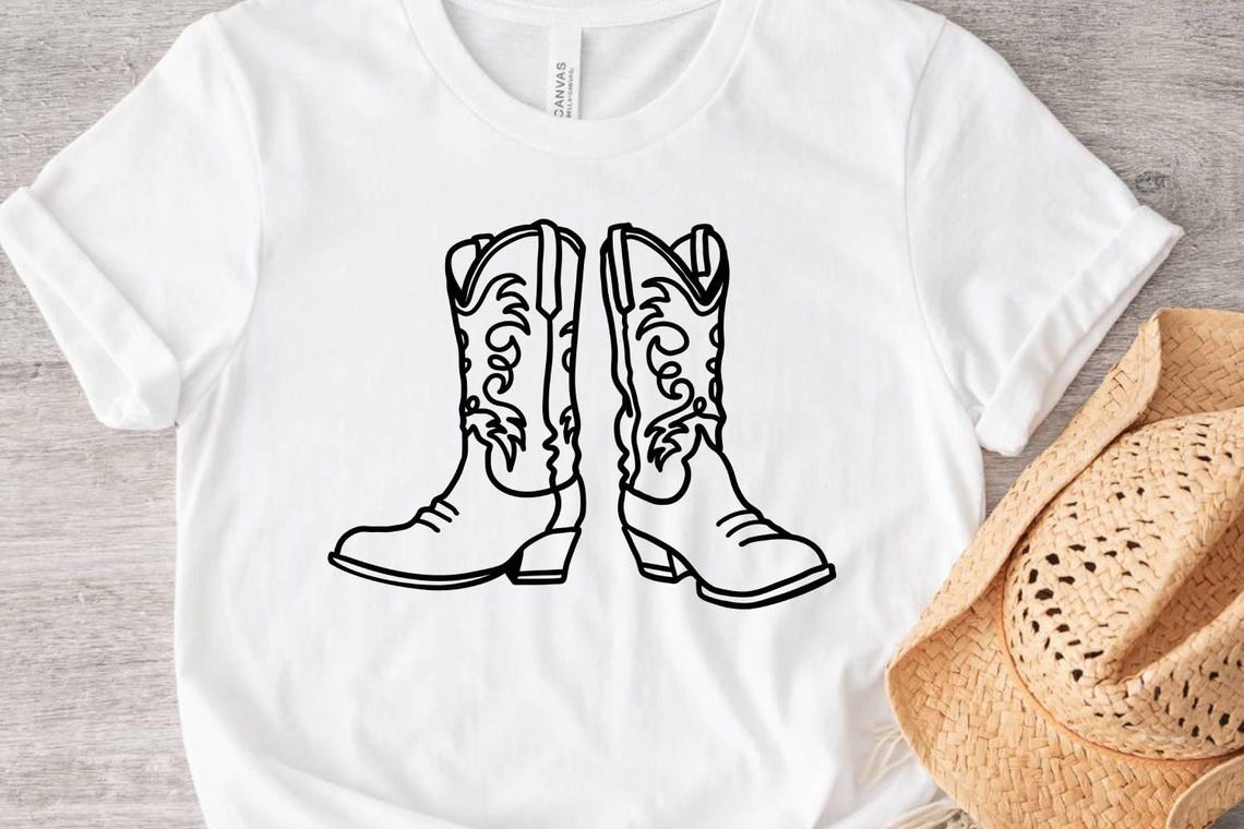 Cowboy Boots SVG Western Boots Printable File Cut File PNG Wild West ...