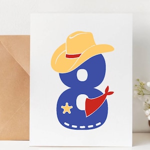 Cowboy Numbers Birthday SVG Cut File for Cricut, Western Wild West ...