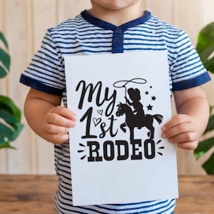 My First Rodeo SVG Little Cowboy SVG PNG Cut File First Birthday ...