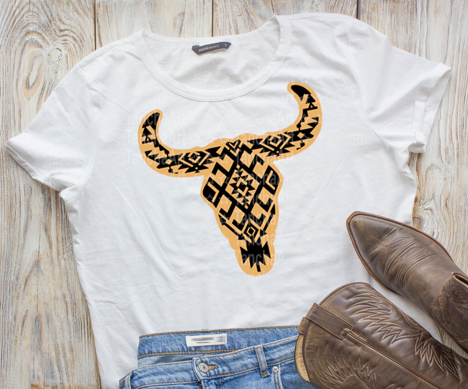 Cow Skull Aztec Pattern SVG Cow Skull Bundle Print Art Cut | Etsy