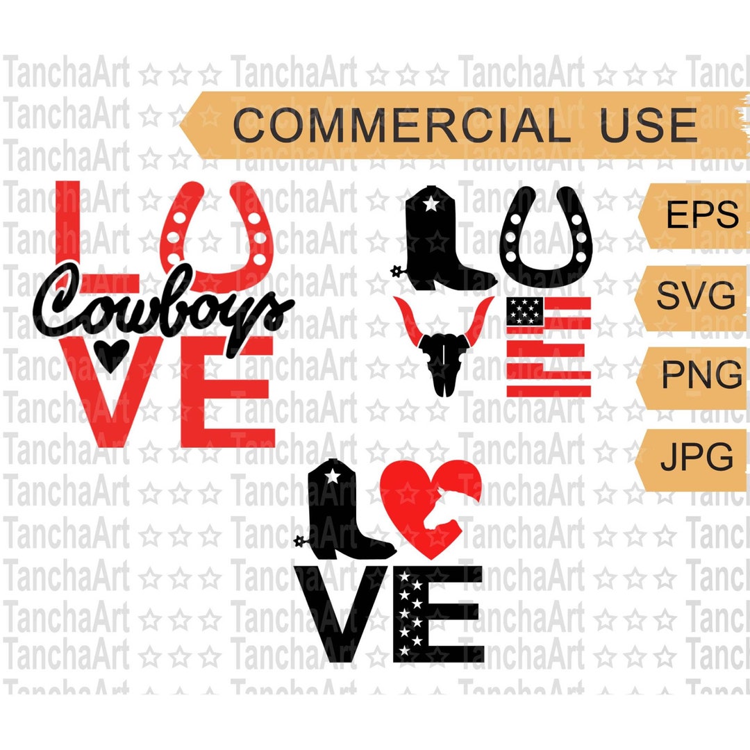Cowboy SVG Bundle for Commercial Use Horse Print Shirt Silhouette ...
