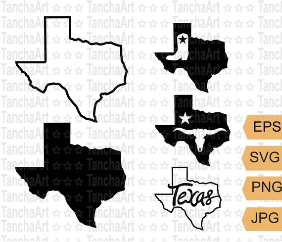 Digital Drawing & Illustration Texas svg Bundle Texas cowboy hat Texas ...