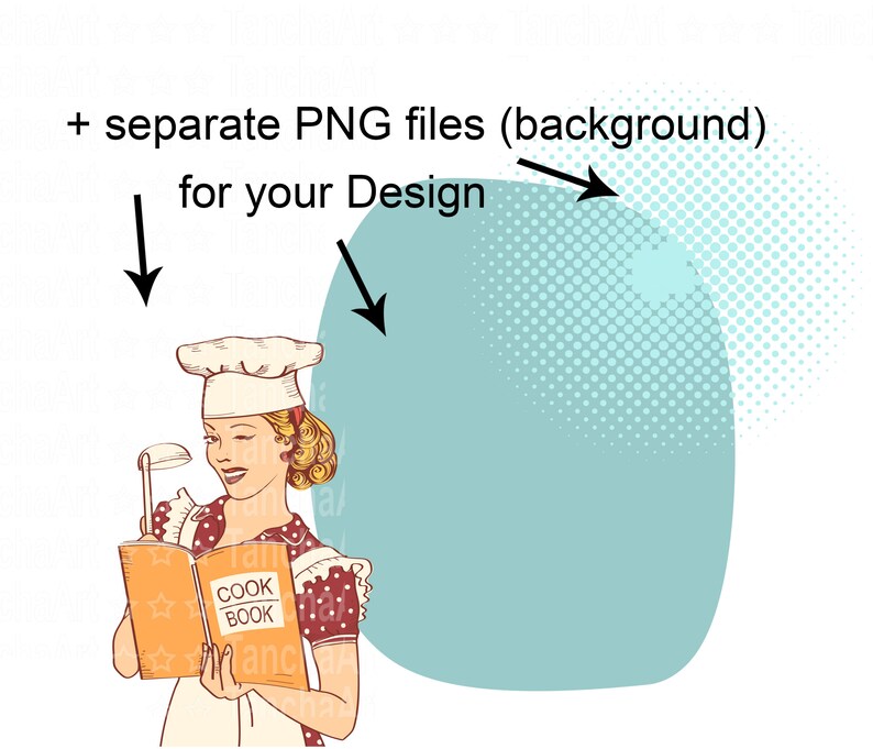 Retro Woman Cooking PNG Pin up Woman Printable Cut File PNG | Etsy
