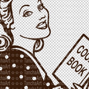 Retro Woman Cook SVG Retro Kitchen Art PNG Printable Cut File - Etsy