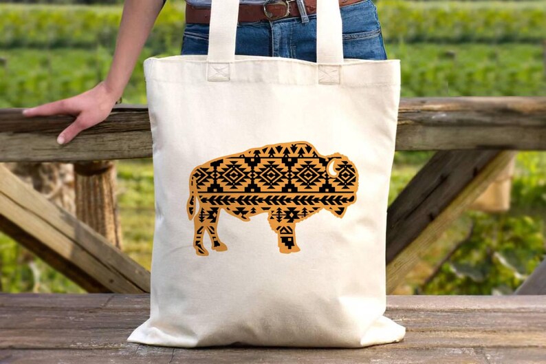 Aztec Animal SVG Bundle Buffalo Bear Tribal Pattern Clipart, Geometric ...