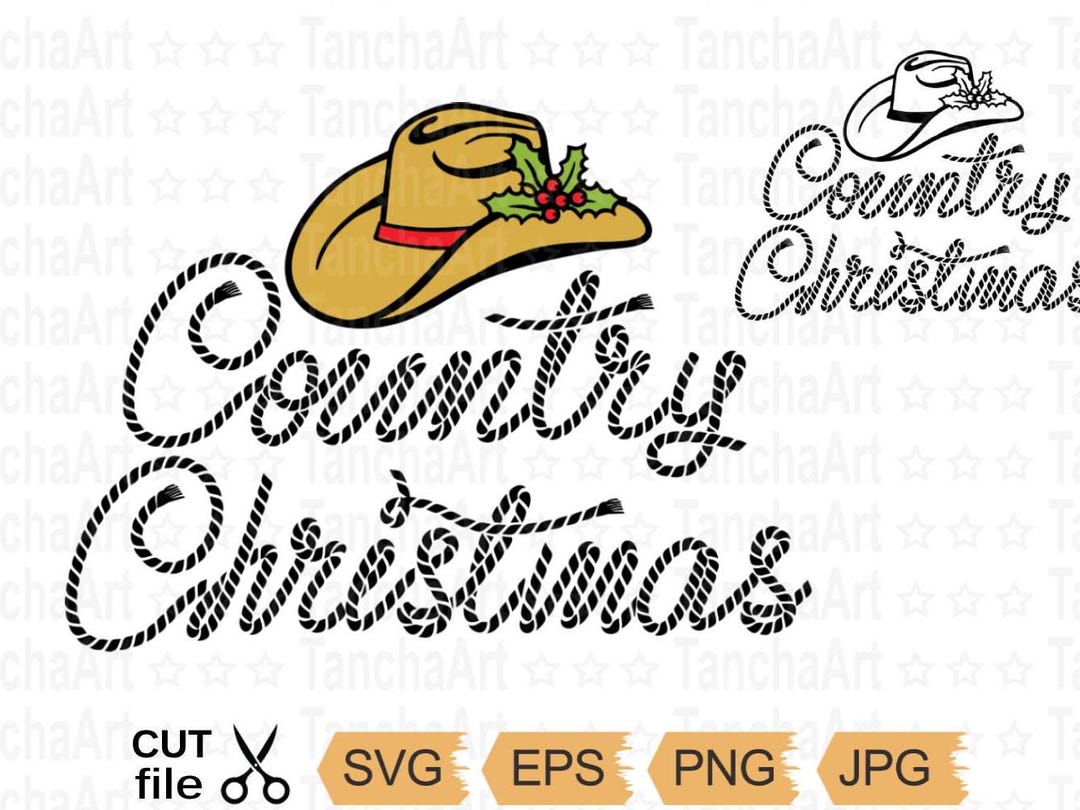 Cowboy Christmas SVG Cut File Cricut Printable Tshirt Design Country ...