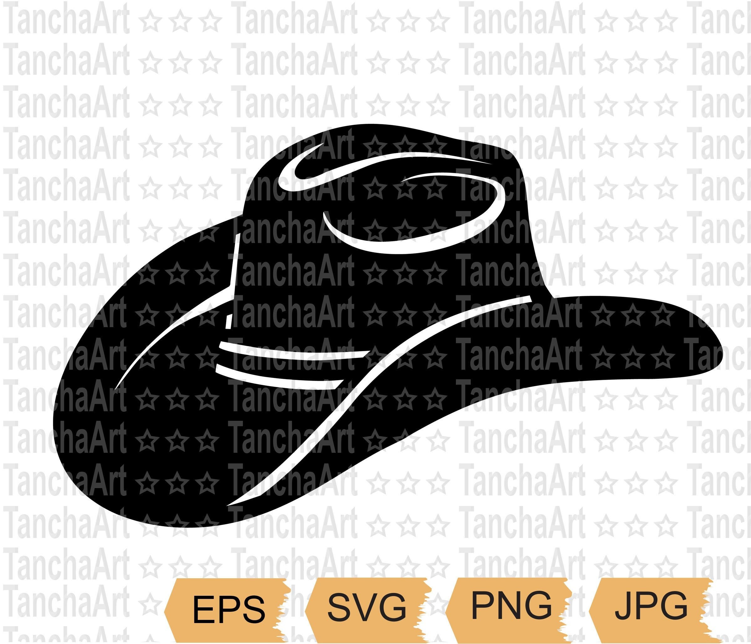 Cowboy Hat SVG Vector Cowboy Hat SVG Cowboy Hat Silhouette Etsy Canada