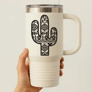 Aztec Cactus SVG Bundle, Southwestern Desert Clipart, Boho Saguaro Cut ...