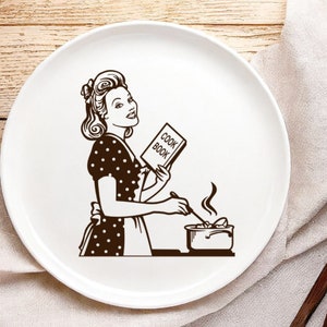 Retro Woman Cook SVG Retro Kitchen Art PNG Printable Cut File for ...