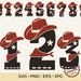 Cowboy Numbers SVG Bundle | Western Birthday Number | Rodeo Hat Clipart ...
