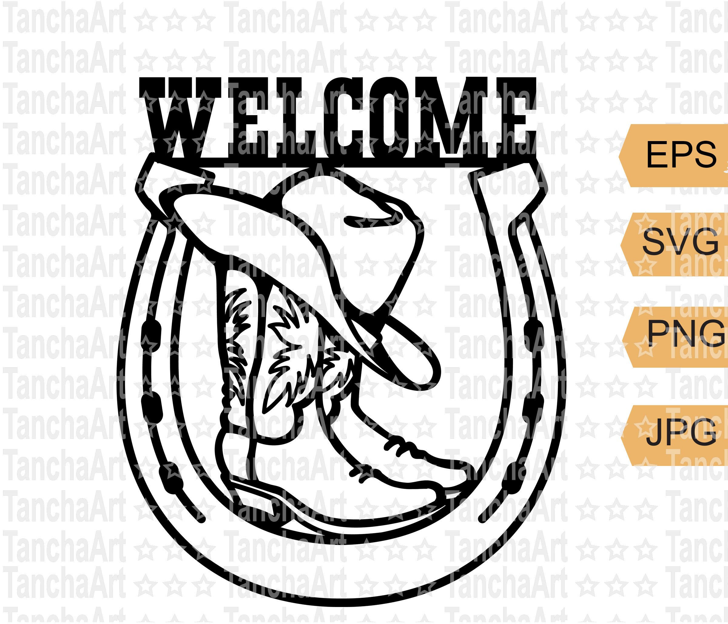 Cowboy Boots Svg Cowboy Welcome Sign SVG Cowboy Hat Png - Etsy Canada