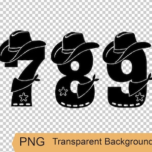 Cowboy Numbers Birthday SVG Cut File for Cricut, Western Wild West ...