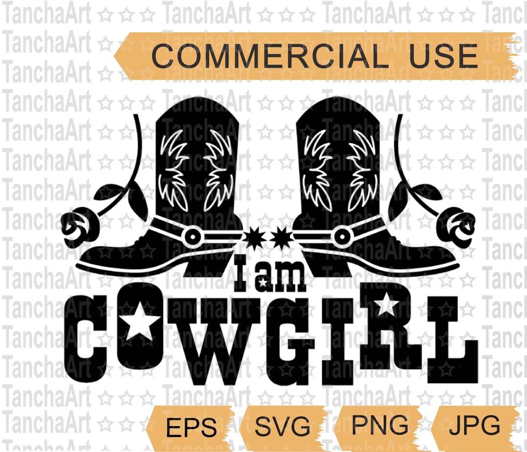 Cowgirl Print SVG Country Wedding SVG Bundle for Commercial Use Cowboy ...