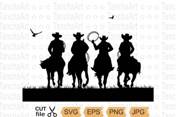 Cowboy Outline Clip Art