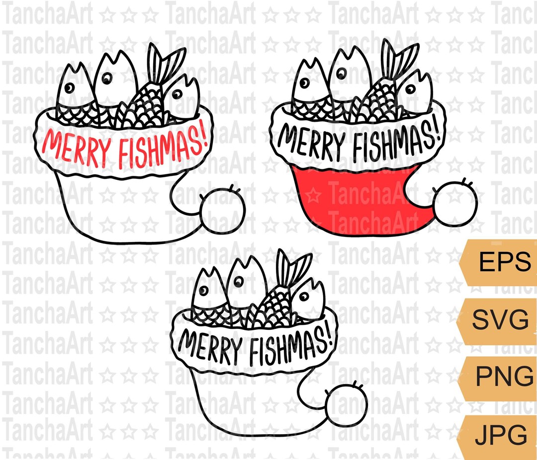 Christmas Fishing SVG Cut File Cricut Christmas Svg Digital File Winter ...