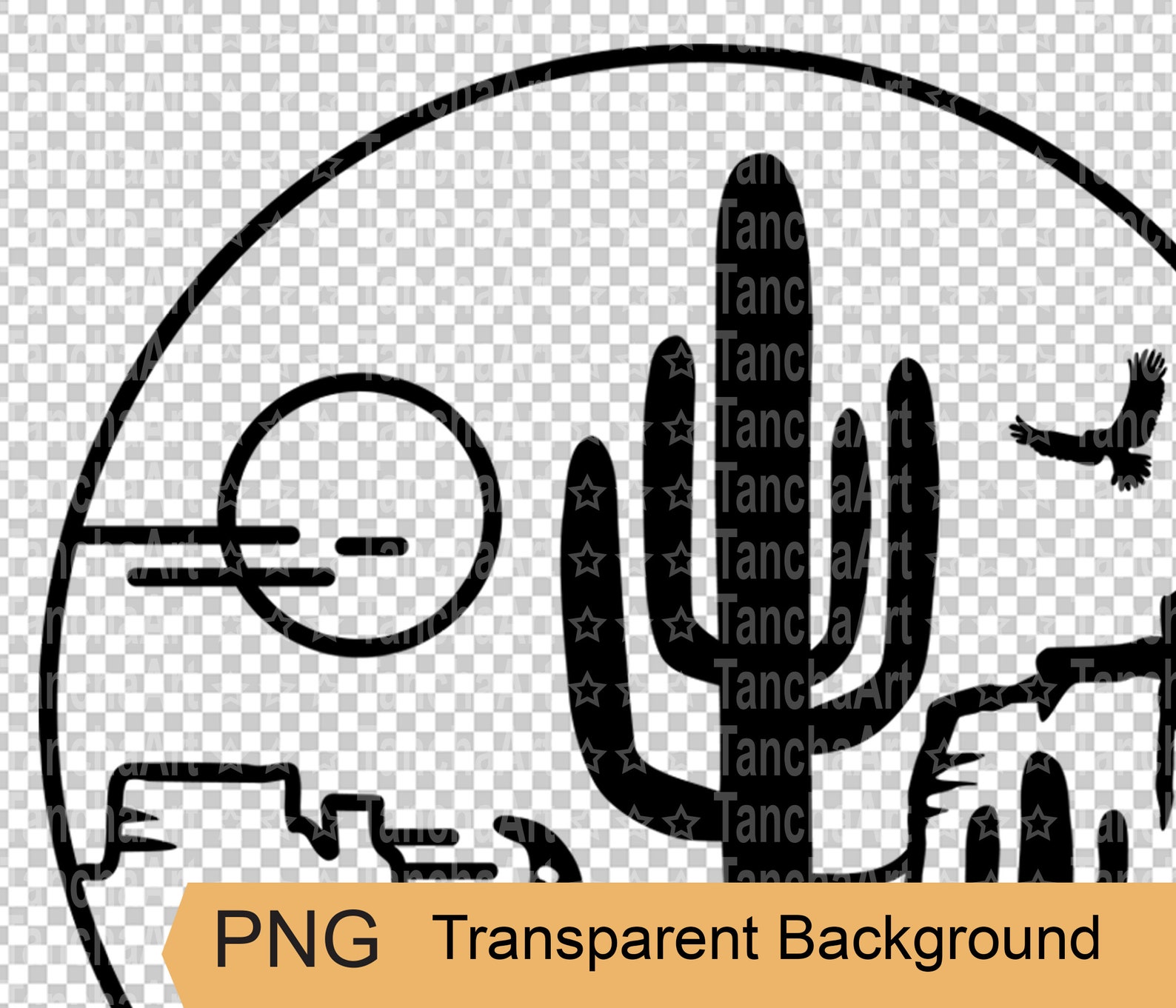 Cactus SVG File Desert Landscape SVG Scene Cactuses Cut - Etsy