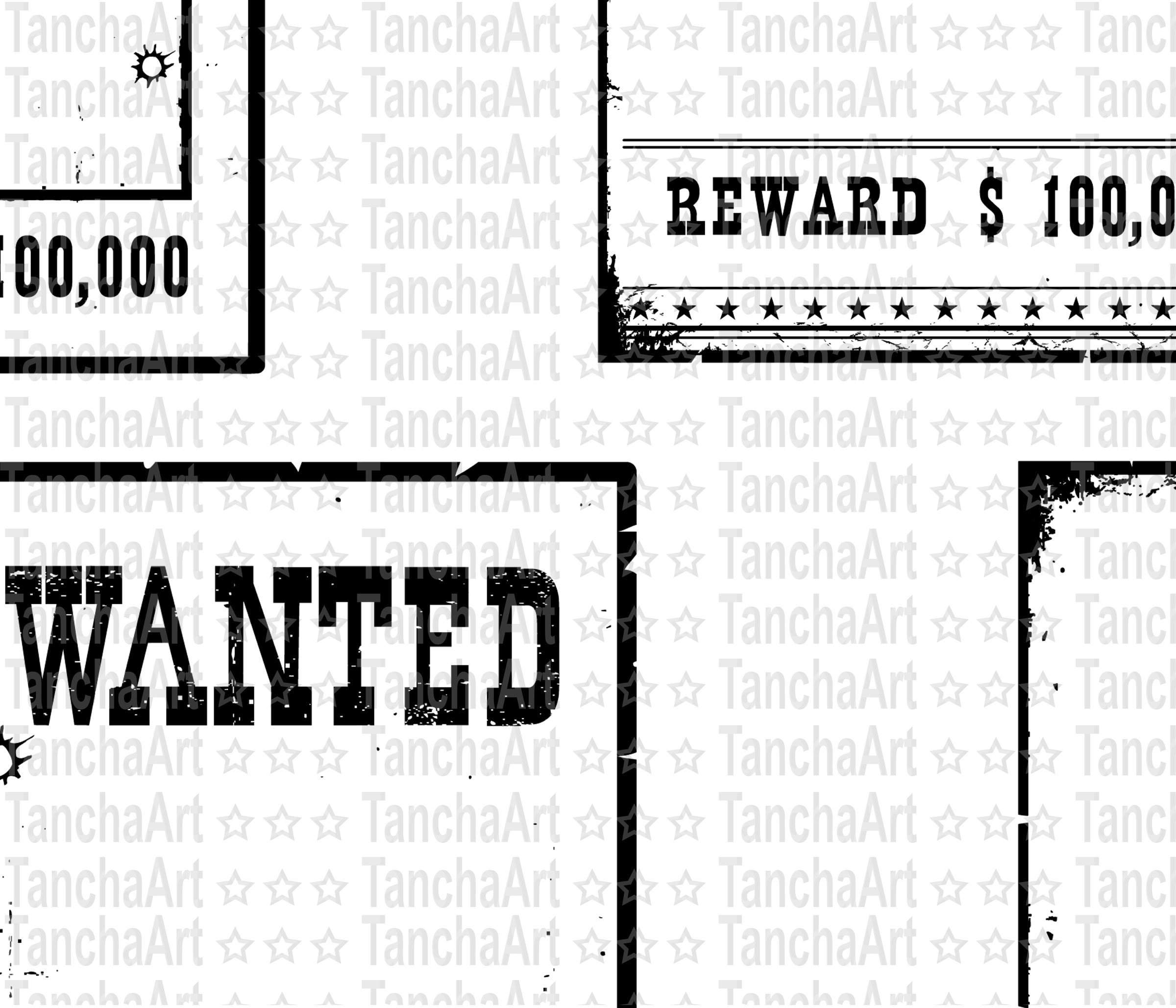 Wanted Poster SVG Wanted Frame for Portrait Bundle Wanted - Etsy UK