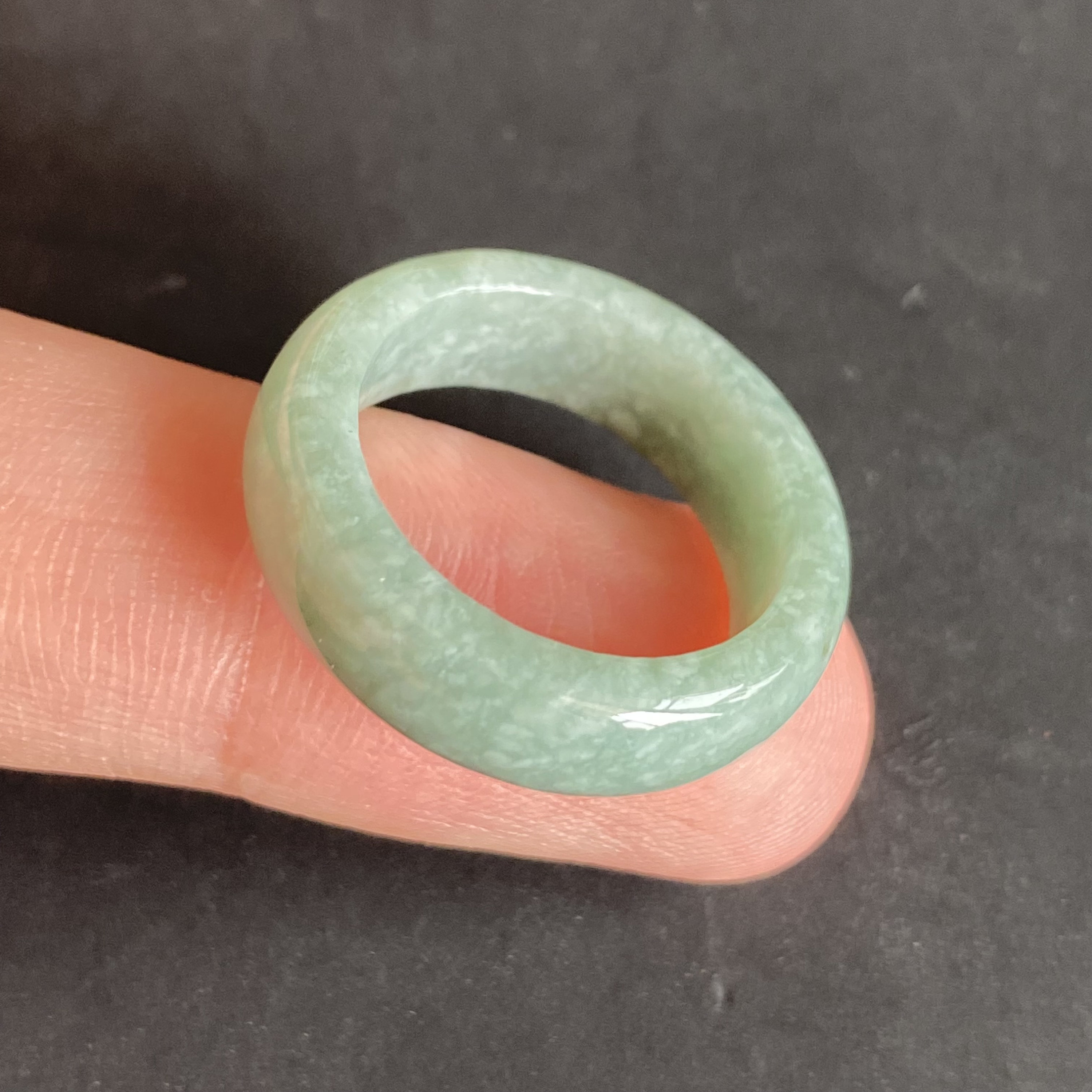 18.2mm Natural Blue Jadeite Band Ring Hand Carved Grade A Jade - Etsy UK