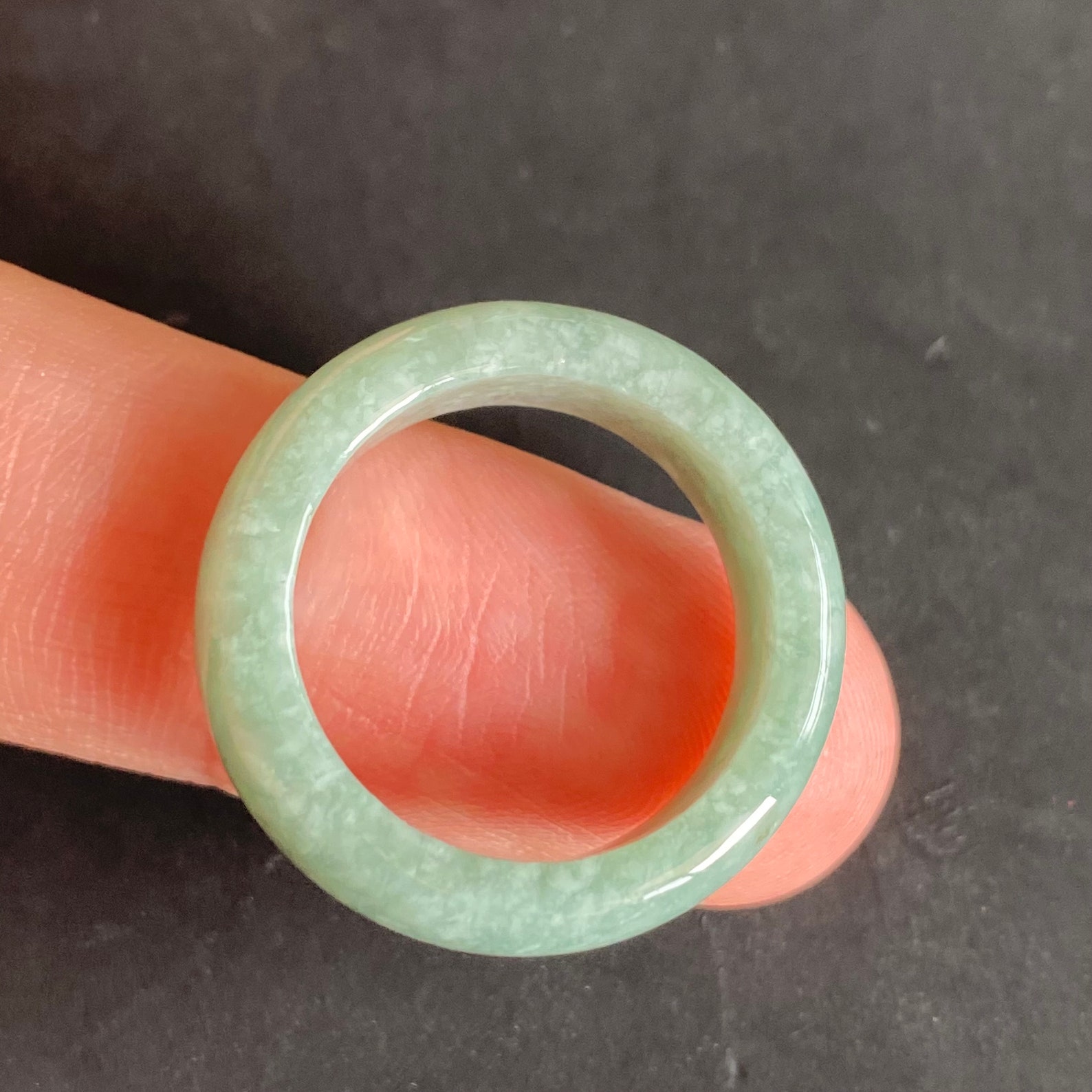 18.2mm Natural Blue Jadeite Band Ring Hand Carved Grade A Jade - Etsy UK