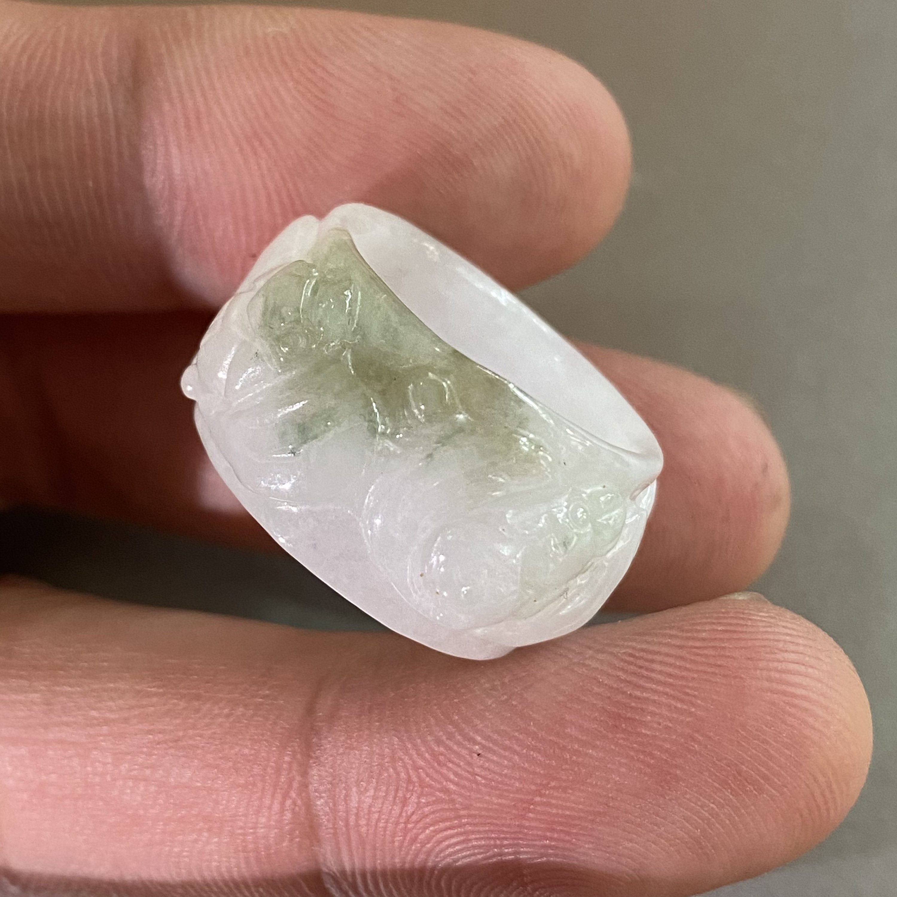 18.6mm 3D Bat Shape Genuine Burma Jadeite Narrow Band Ring - Etsy