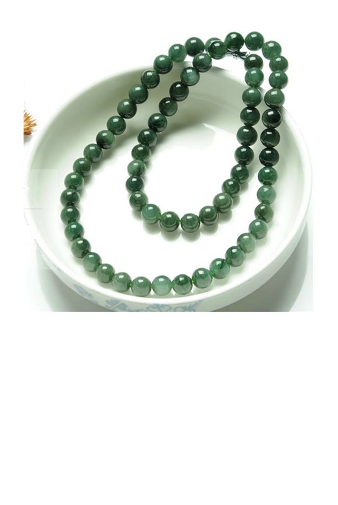 Natural Gray Grade A Jade 7.5mm Green Grey Type A Stone Burma - Etsy