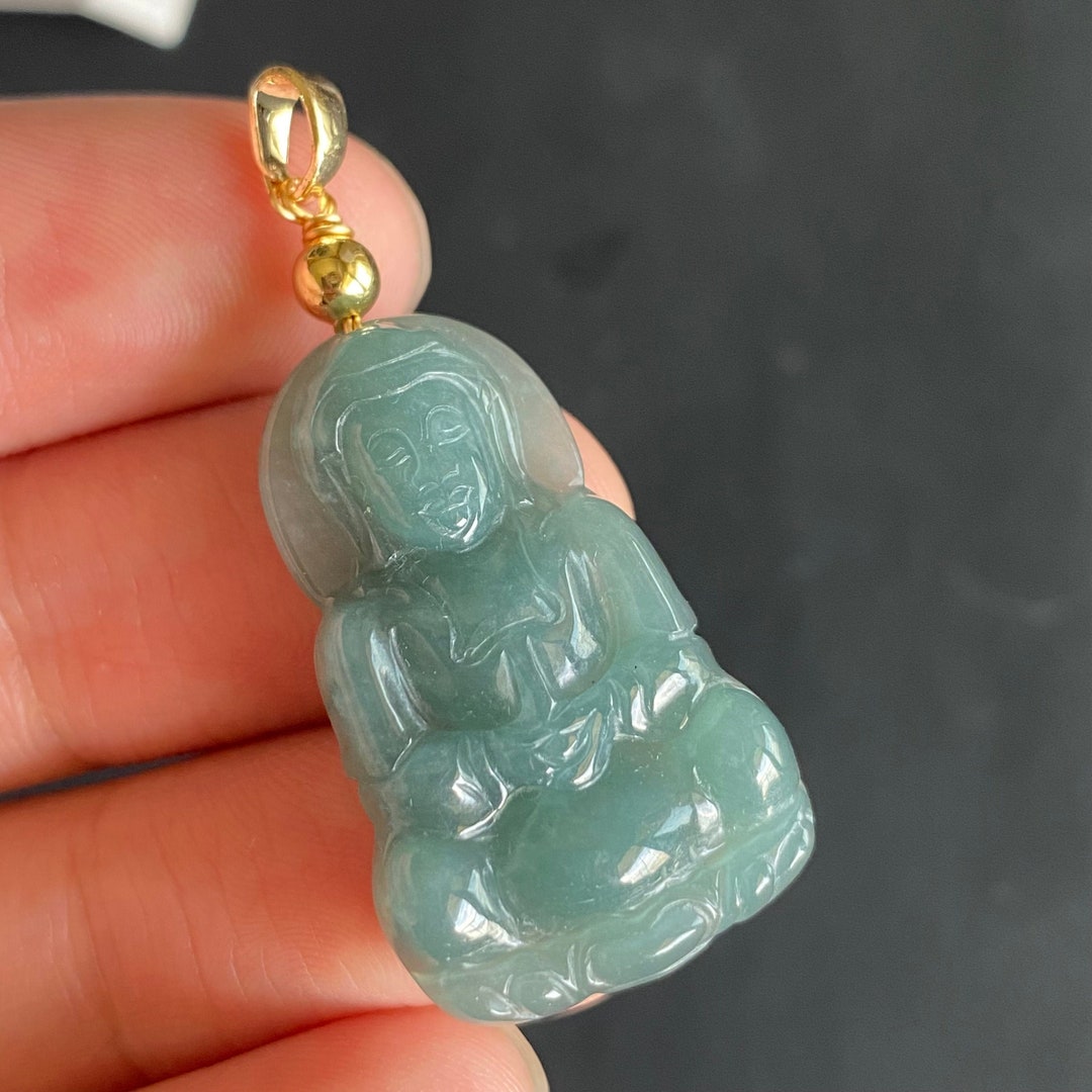 Natural Blue Jadeite Snowflake Translucent Blue Grade A Jade - Etsy