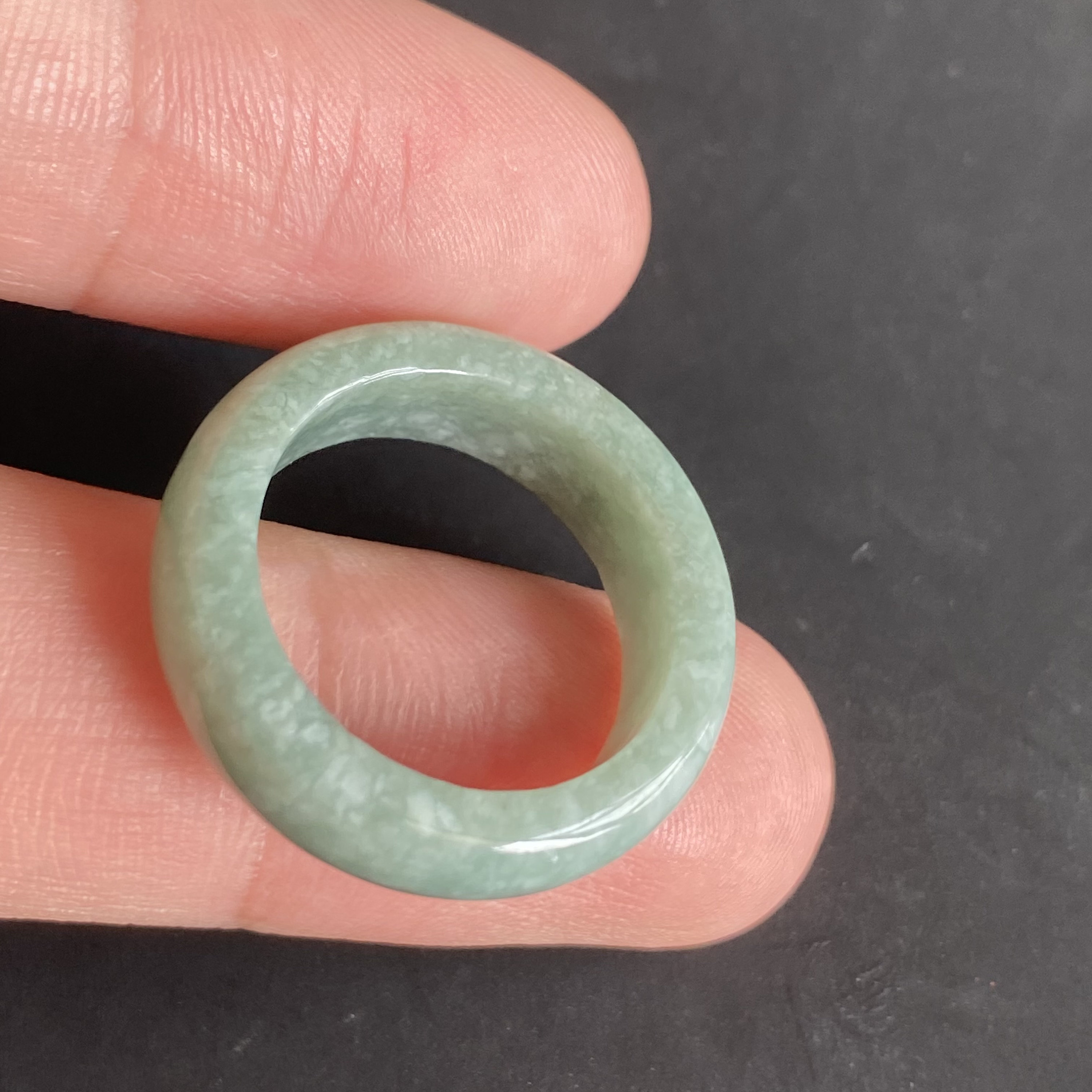 18.2mm Natural Blue Jadeite Band Ring Hand Carved Grade A Jade - Etsy UK