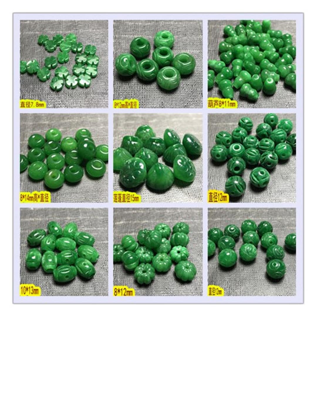 9 Style Jadeite Beads Natual Type A Stone ICY Jade Grade A - Etsy