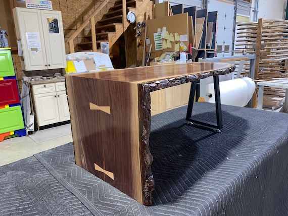 Live Edge Walnut Waterfall Table / Coffee Table / Waterfall - Etsy