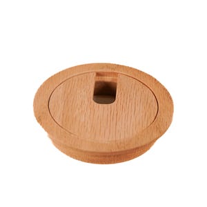 Red Oak Wood Desk Cable Grommet: 2 1/4" 2 1/2" 2 Piece Style Raw ...