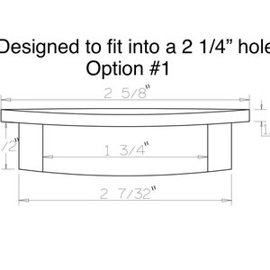White Oak Wood Desk Cable Grommet: 2 1/4" or 2 1/2". 2 Piece Style Raw ...