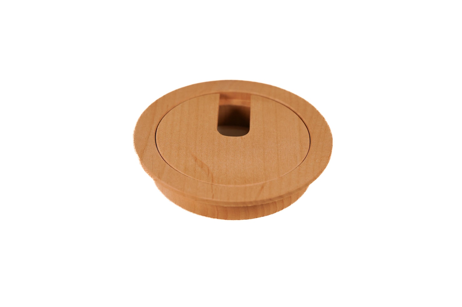 Alder Oak Wood Desk Cable Grommet: 2 1/4" 2 1/2" 2 Piece Style Raw ...
