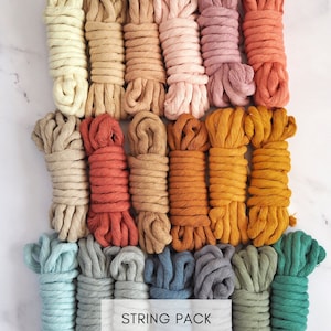 12mm Organic Cotton String Packs. 10 Colour Combinations. Perfect for ...