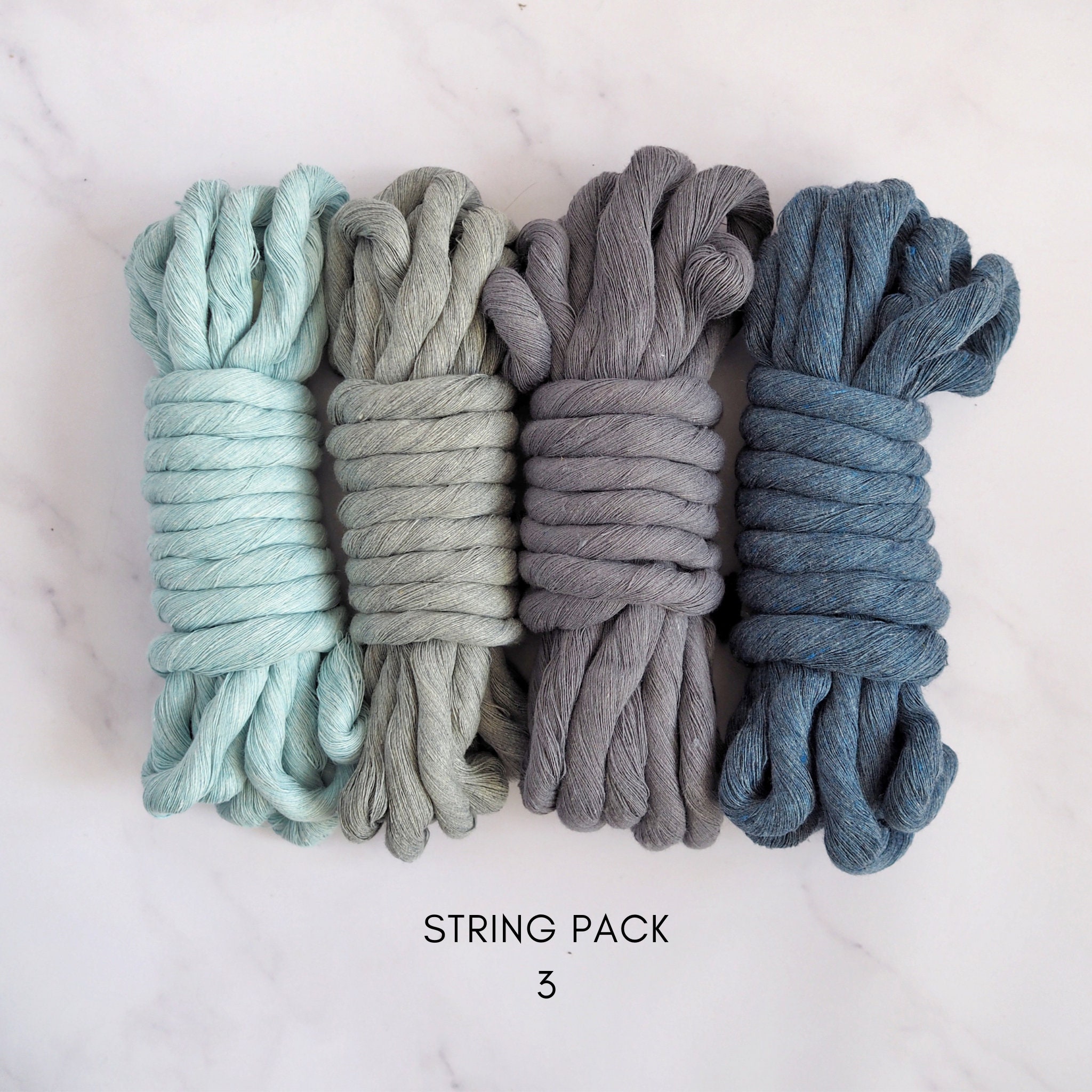 12mm Organic Cotton String Packs. 10 Colour Combinations. - Etsy UK