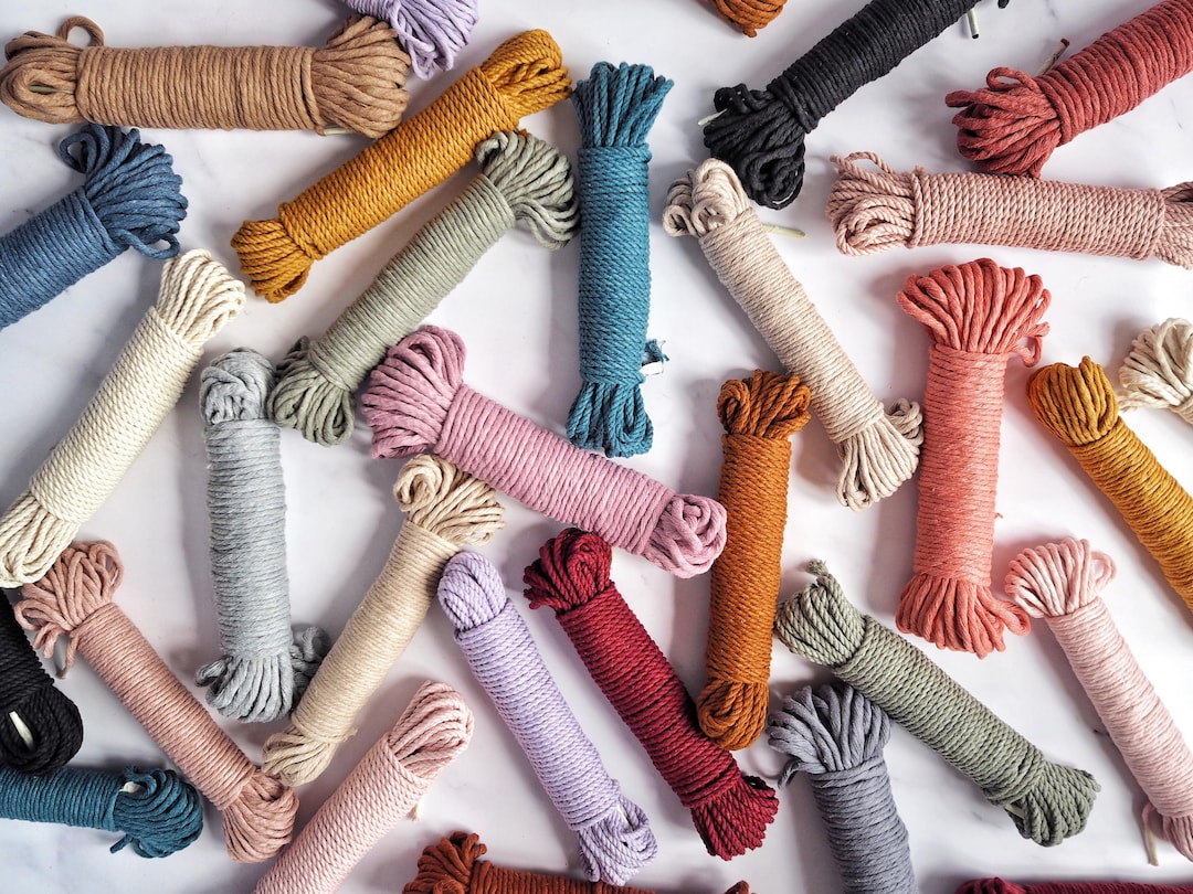 Macrame Cotton String Bundles. 3mm. 8 Colour Combos. Super Soft ...