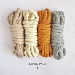 12mm Organic Cotton String Packs. 10 Colour Combinations. Perfect for ...