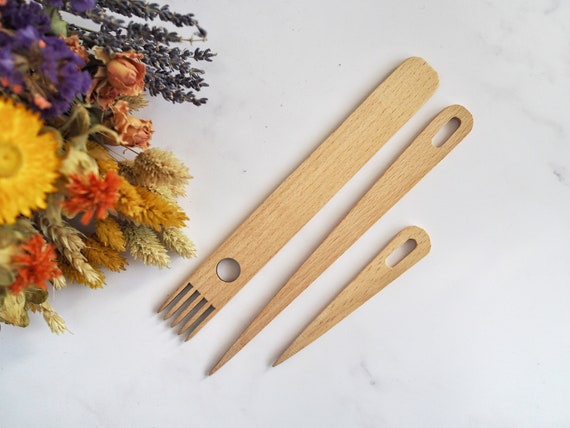 Weaving Tool Kit. Made of Wood. Weaving Comb and 2 Large | Etsy