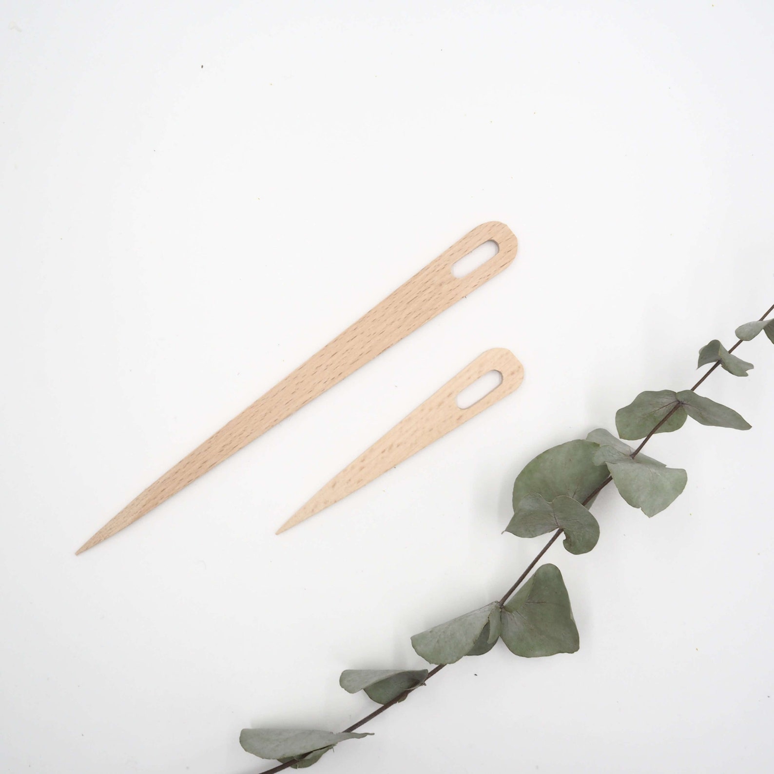 Wooden Weaving Needles with Large Eye Beech Wood High | Etsy