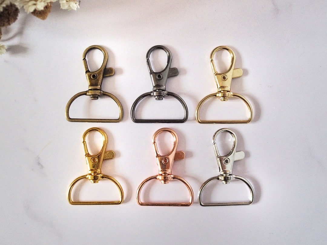 D Ring Swivel Lobster Clasp | 25mm | 5 Colours Available | Keychain ...